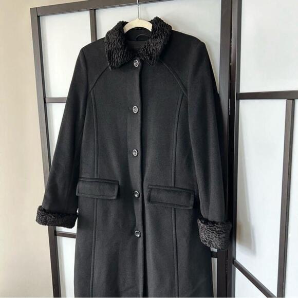 London Fog | Jackets & Coats | 6 London Fog Black Wool Trench Length ...
